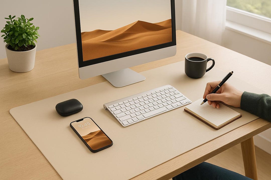 Leather Desk Mat Custom Size Desk Pad Office Accessories Gift for ...