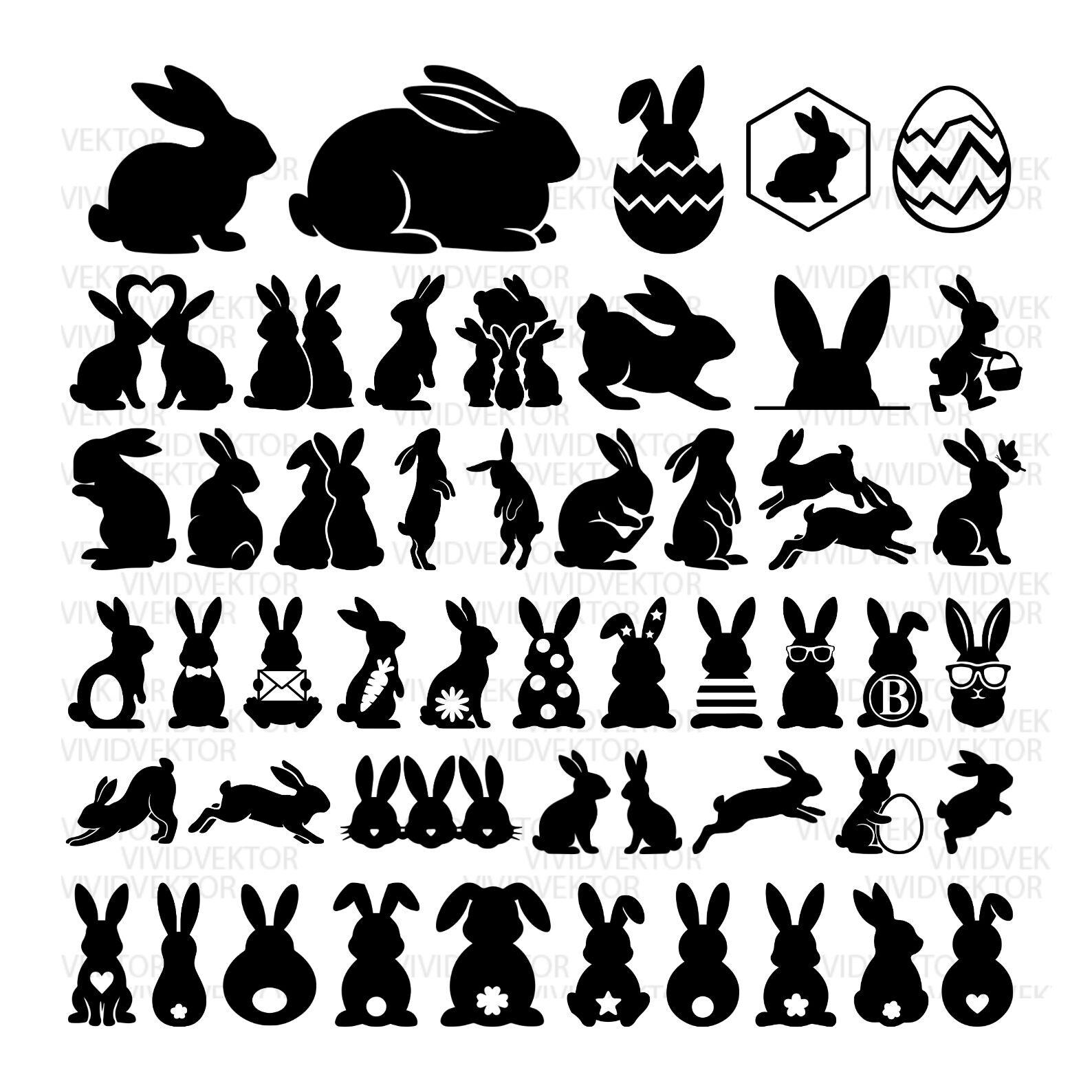 Easter Bunny SVG Bundle: 270+ Spring Rabbit Designs (digital Files) - Etsy