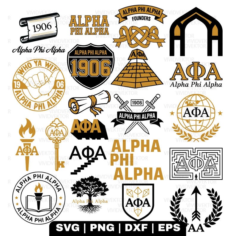 Alpha Phi Alpha SVG Bundle: 68 Design - 1906 - African American ...