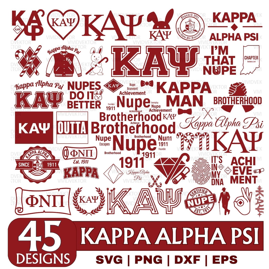 Kappa Alpha PSI SVG PNG Bundle: 45 Designs - Fraternity for Cricut ...