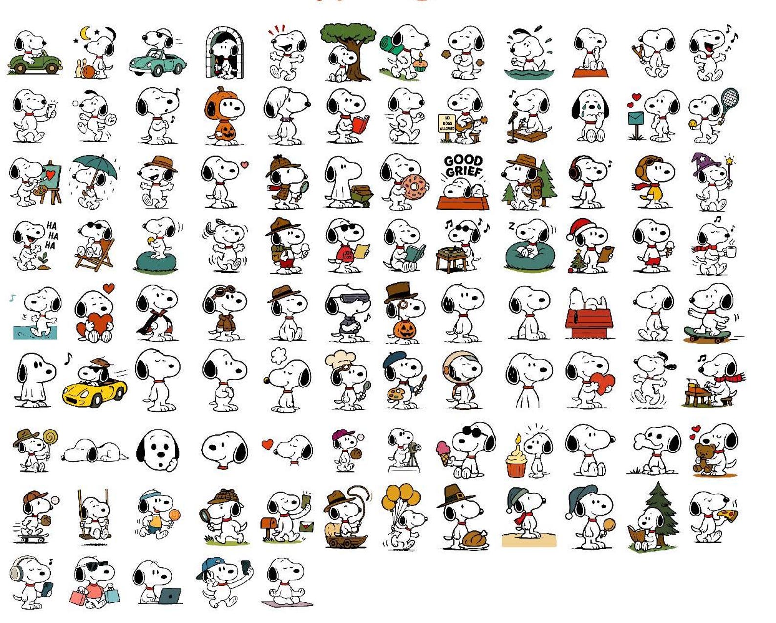 450 Snoopy Dog SVG Bundle | Peanuts SVG, Charlie Brown PNG, Clipart ...