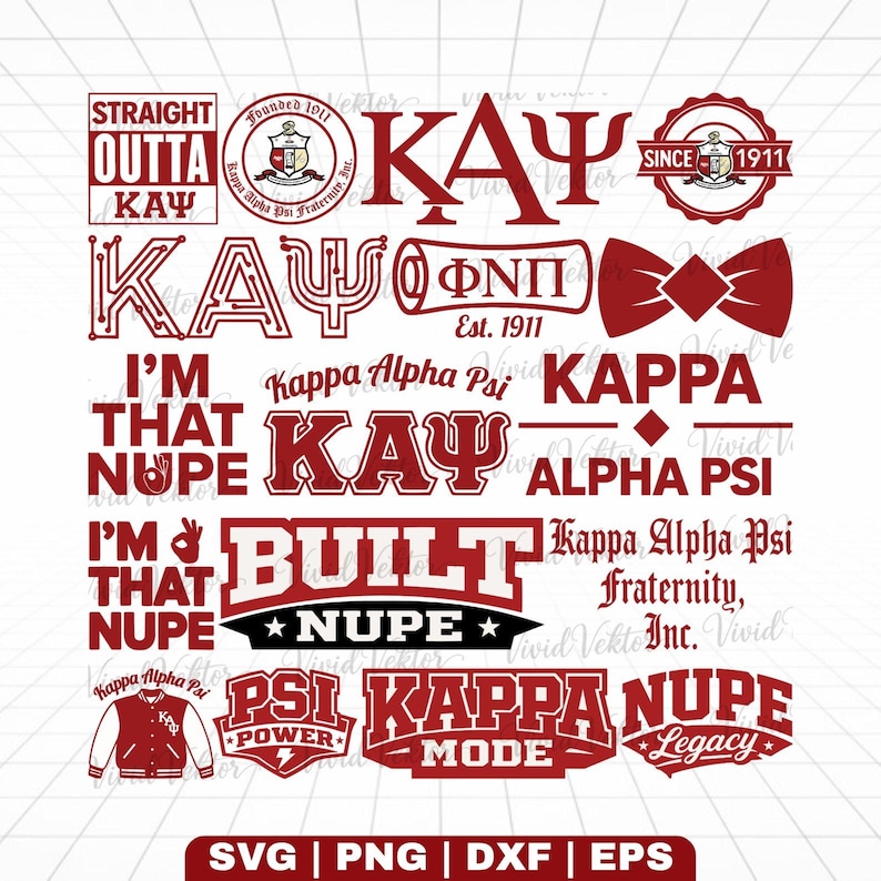 Kappa Alpha Psi SVG PNG Bundle: 53 Nupe Designs (digital Download) - Etsy