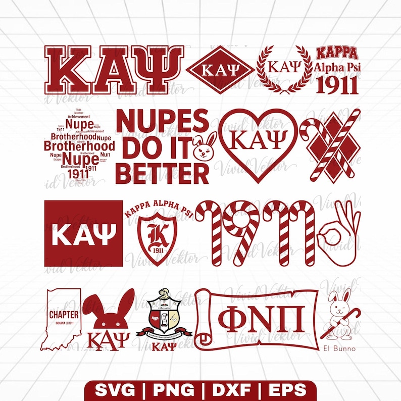 Kappa Alpha Psi SVG PNG Bundle: 53 Nupe Designs (digital Download) - Etsy