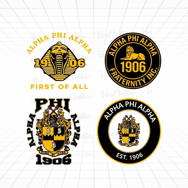 Alpha Phi Alpha SVG Bundle: 113 Greek Letter Designs (digital Download ...