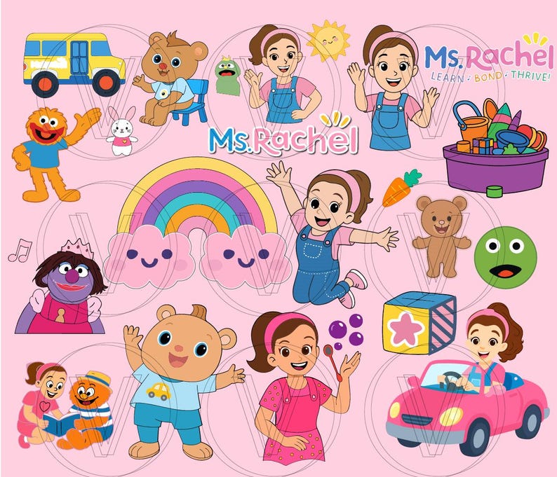 Miss Rachel SVG Bundle: Birthday Party Decor, Cake Topper (digital ...