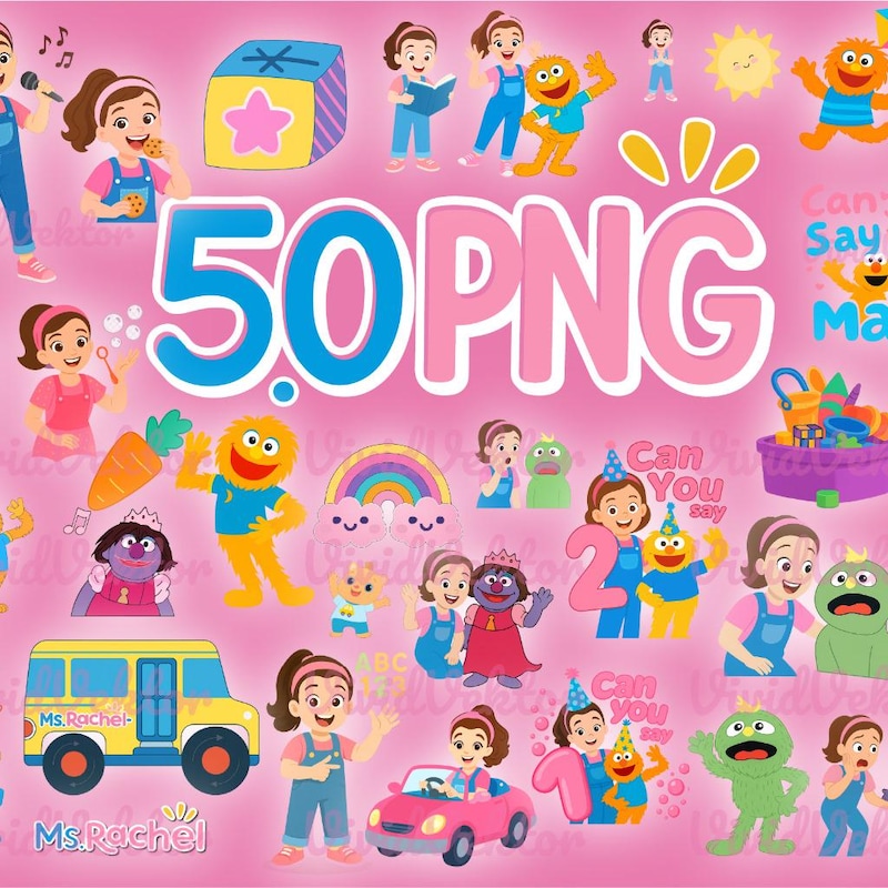 Ms. Rachel Cartoon - Etsy