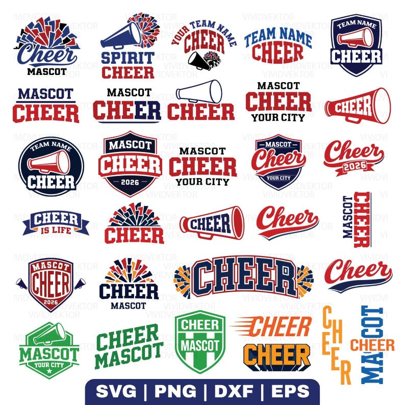 Custom Cheer Team Name SVG Bundle: 73 Designs (digital Files) - Etsy