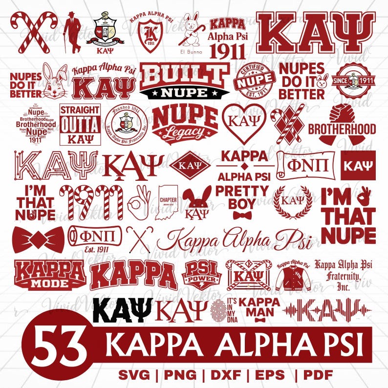 Kappa Alpha Psi SVG PNG Bundle: 53 Nupe Designs (digital Download) - Etsy
