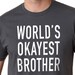 Brother Gift Brother World's Okayest Brother Shirt Fathers | Etsy