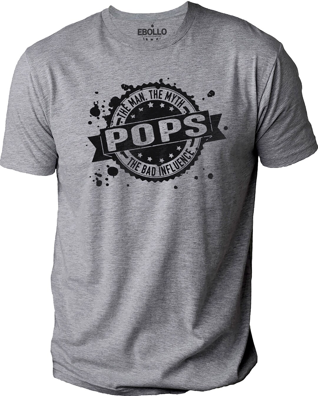 Pops the Man the Myth the Bad Influence T-shirt, Funny Grandpa Gift - Etsy