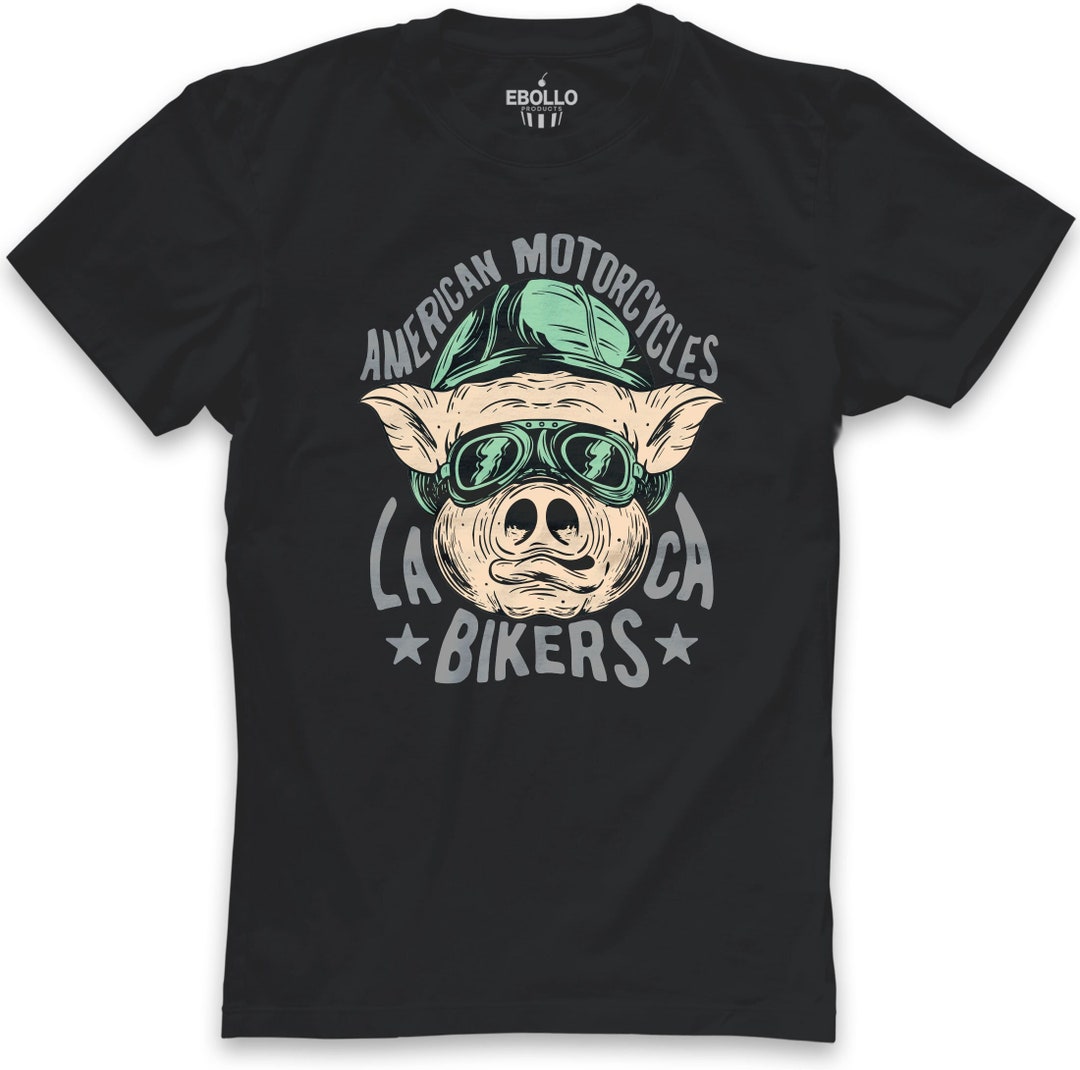 Funny Biker Shirt | Motorcycle Lover Gift | Hilarious Pig Tee for ...