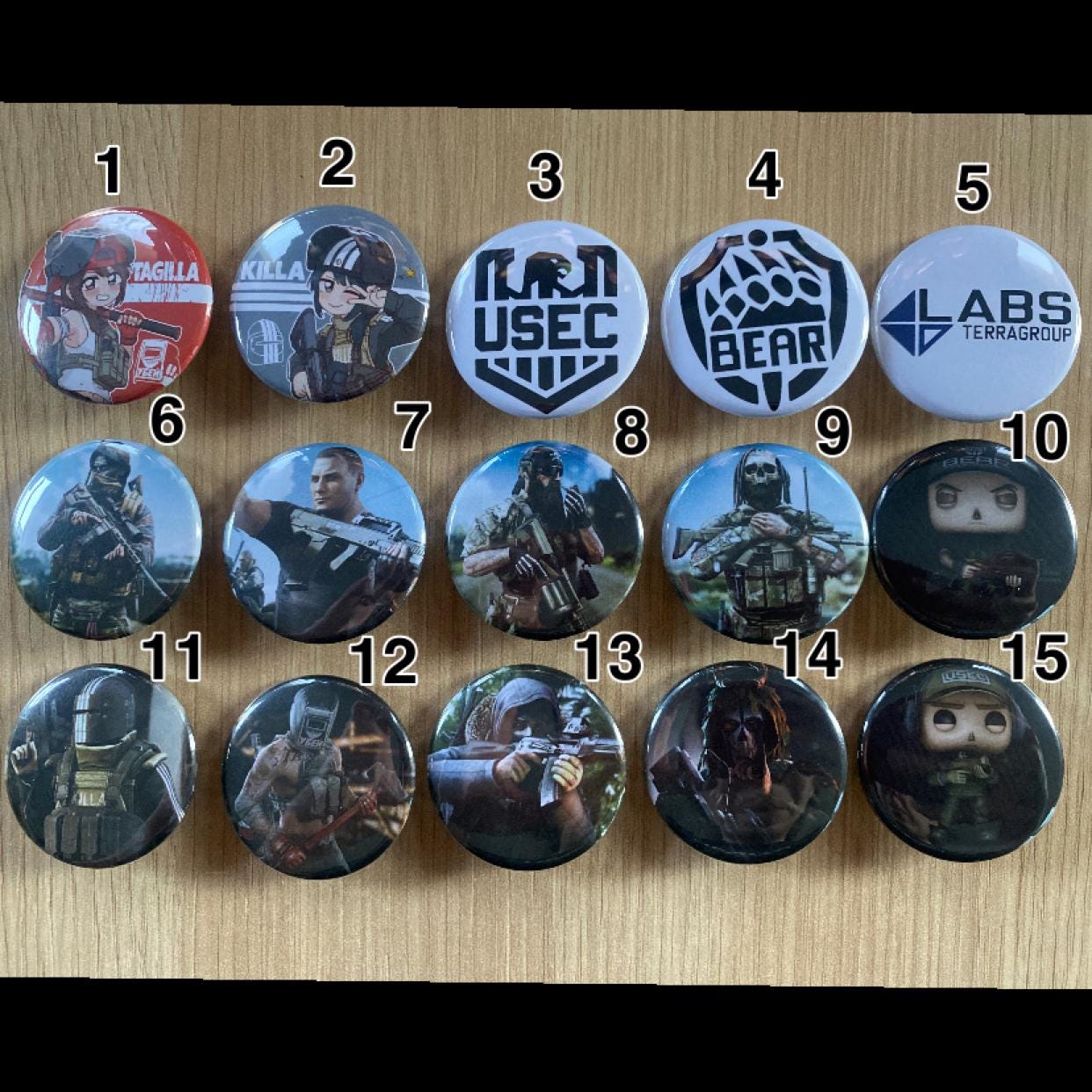 Escape From Tarkov 1.5" Pinback Buttons Bundle - Etsy
