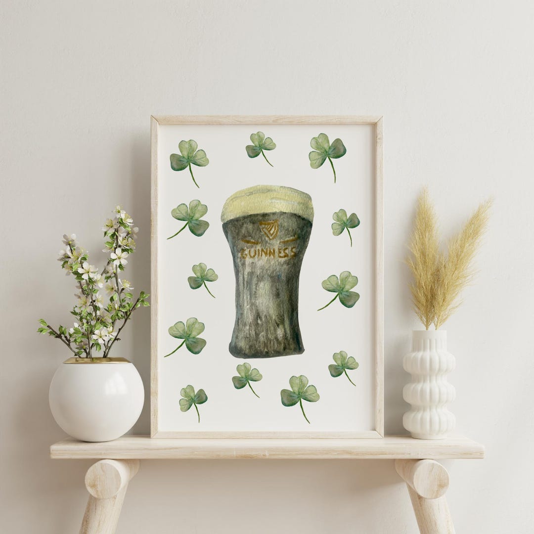 Hand-painted, Water Colour, Guinness Pint, - Etsy