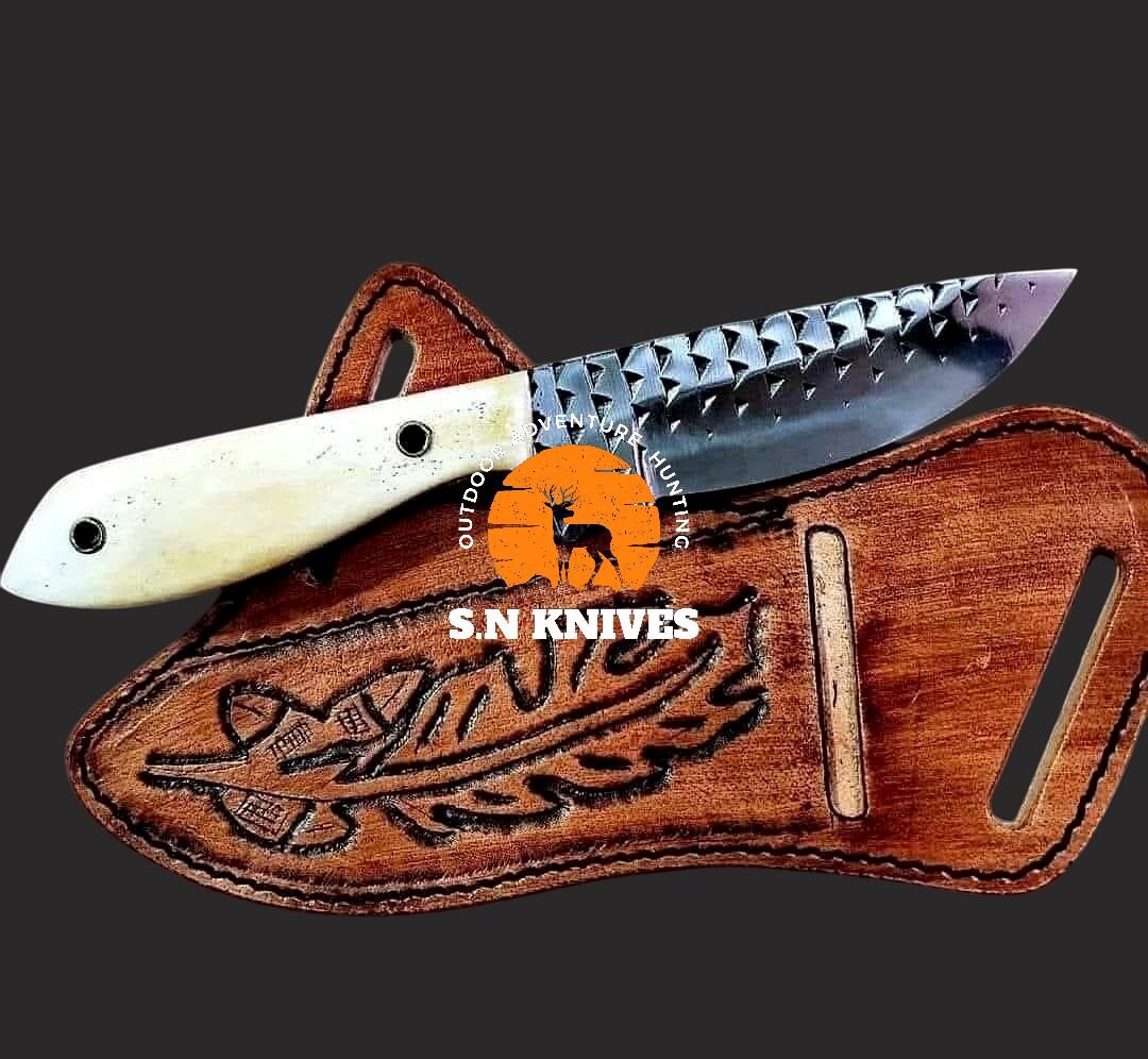 Custom Handmade Cowboy Farrier Rasp Steel Hunting 8 Inch Bowie ...
