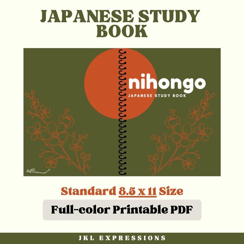 DIGITAL Nihongo Japanese Study Notebook | Japanese, Language Journal ...