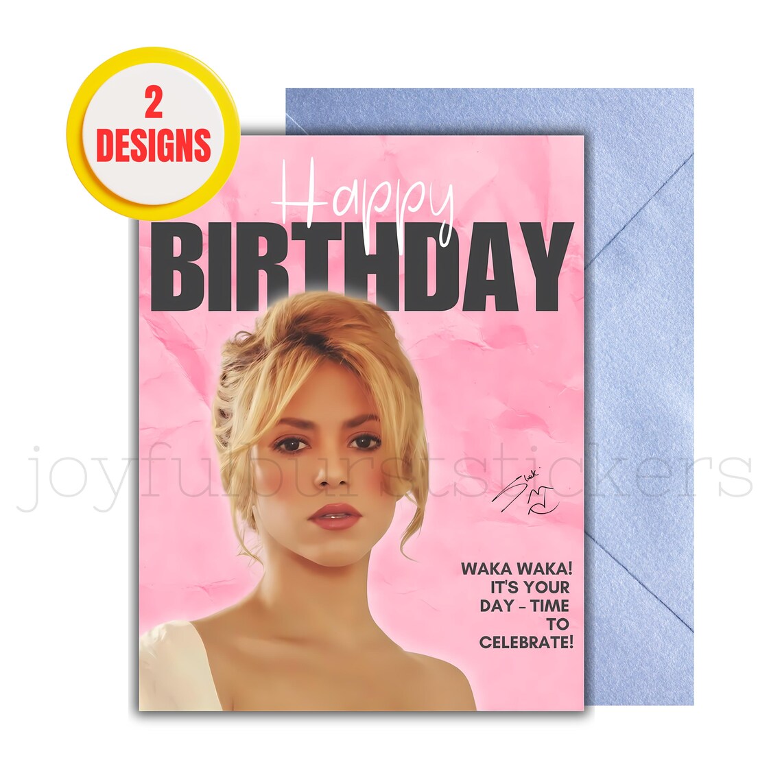 Shakira Birthday Card. 2 Designs. INSTANT DOWNLOAD - Etsy