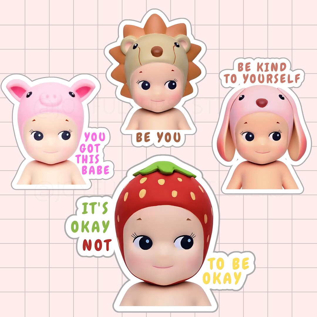 Vol 3: Sonny Angel Stickers, Affirmation Prints, Affirmation Tumbler ...