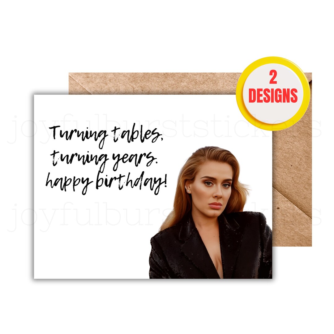 Adele Printable Birthday Card. Daydreamers Birthday Card. DOWNLOAD AND ...