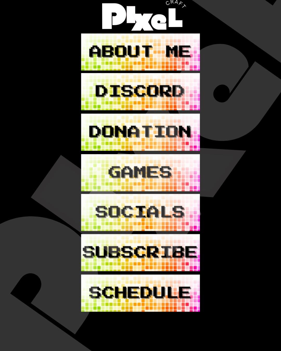 Twitch Panels Pixels - PNG Files for Download - Etsy