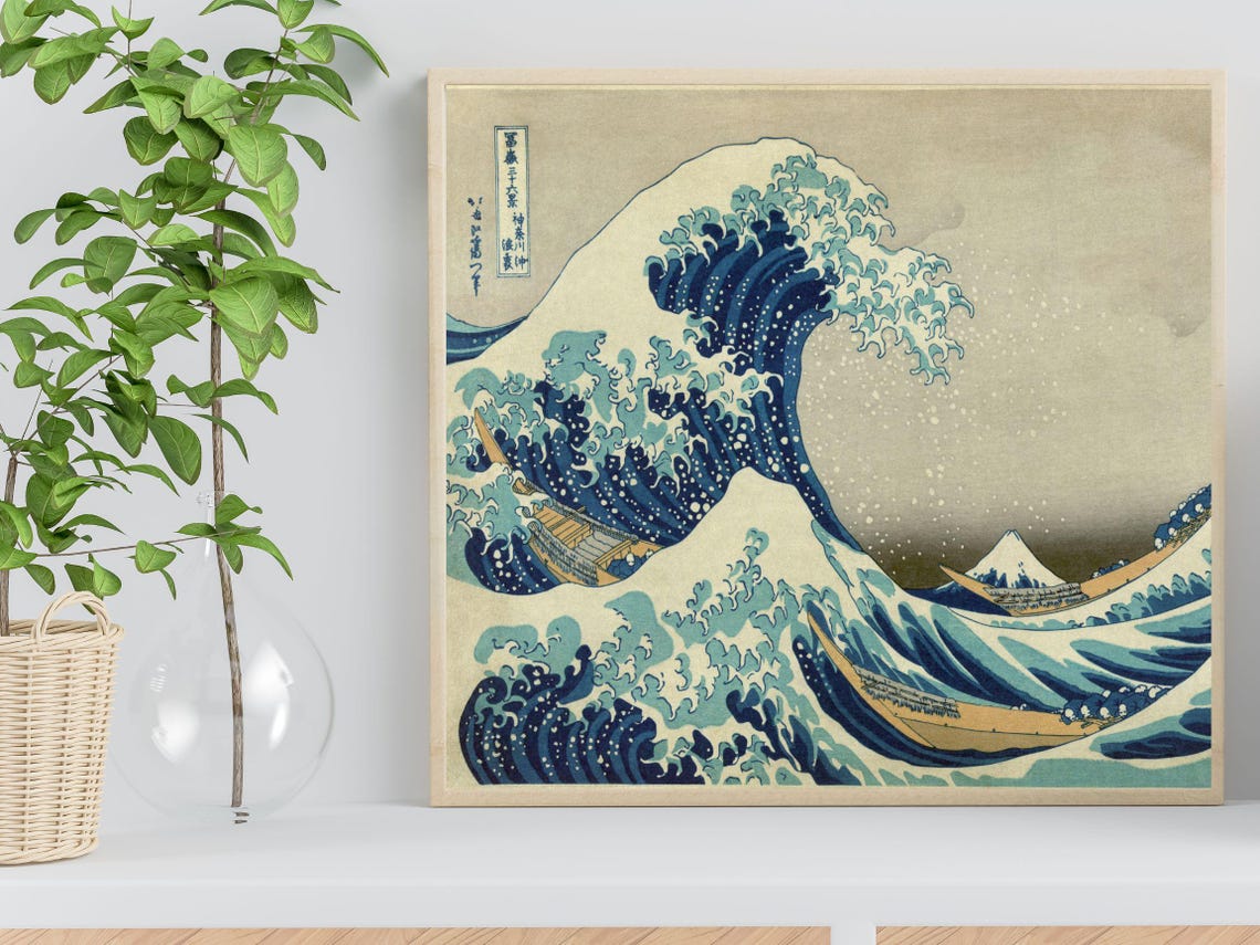 The Great Wave off Kanagawa – Japanese Vintage Ocean Art Print - Etsy