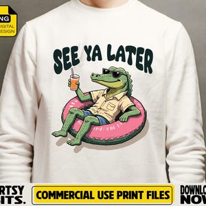See Ya Later Alligator PNG, Trendy PNG, Cute Alligator Saying ...