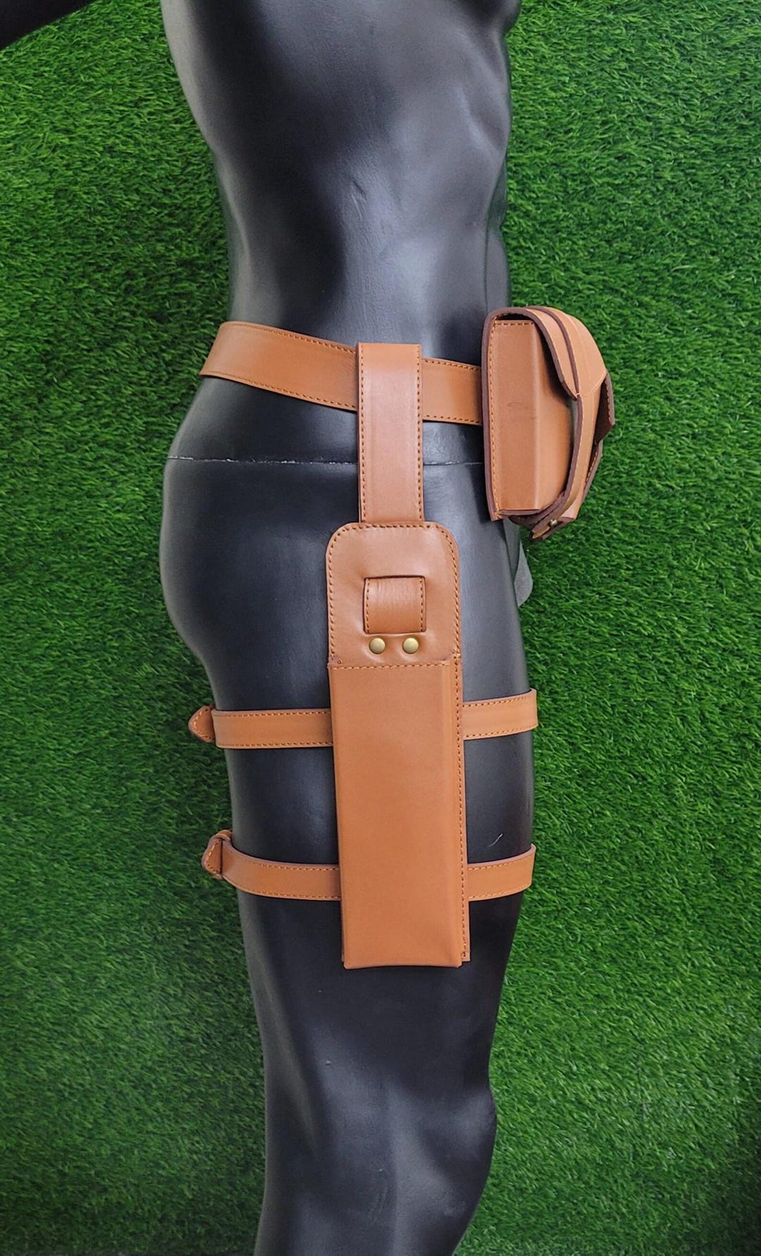 Daredevil Drop Pouch Full Set – Brown Billy Club Holster for Cosplay ...