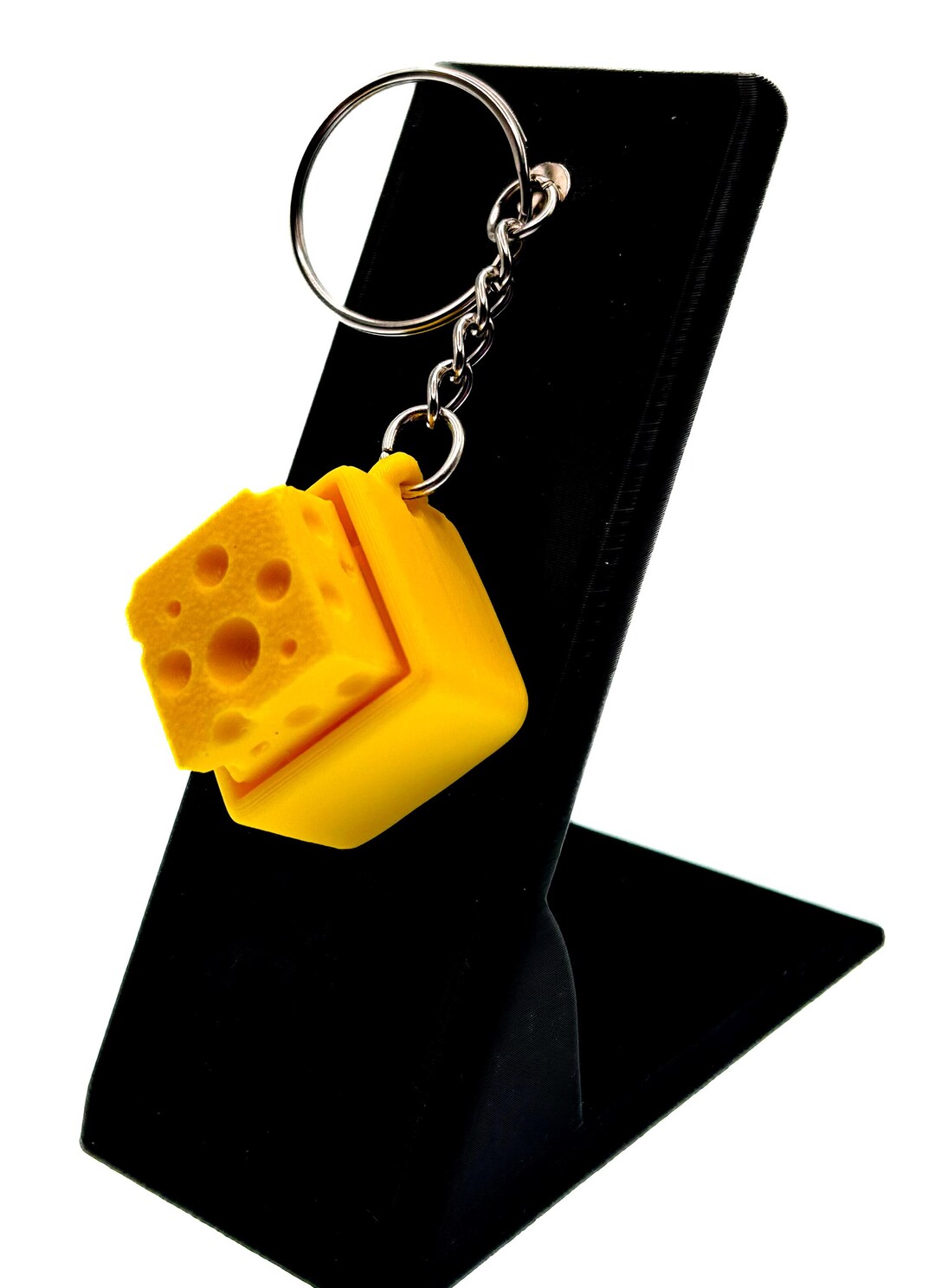 Cheese Cube Fidget Keychain With Clicker Mechanism – Stress Relief ...