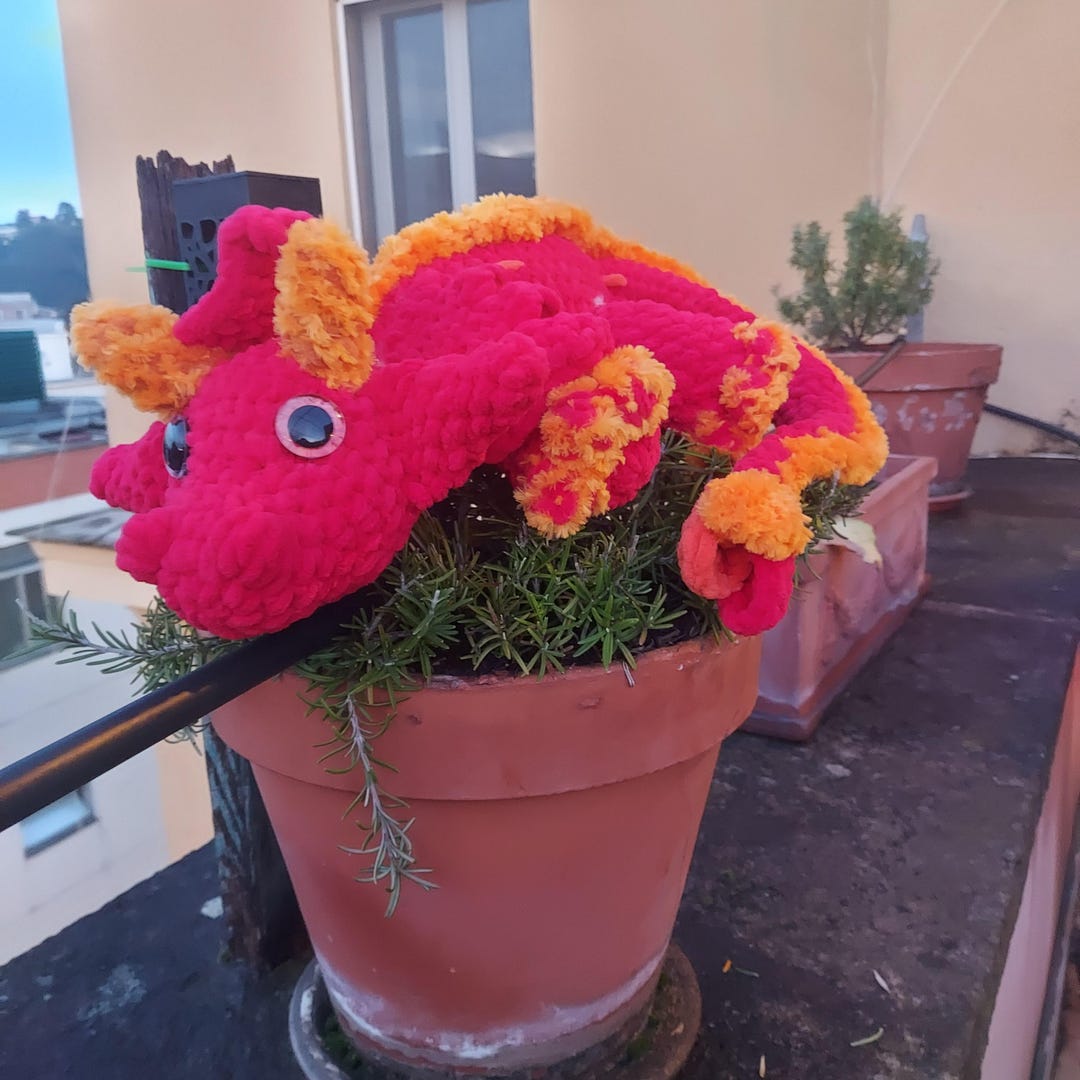 Ember the Fire Dragon Pdf Pattern | Elemental Dragons - Etsy