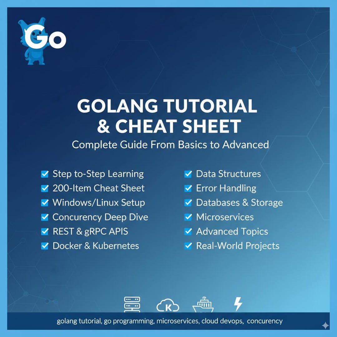 Golang Tutorial and Cheat Sheet With Source Code: A Complete Guide From ...