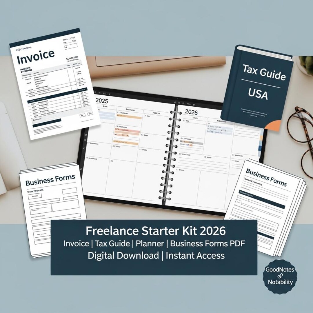 Freelance Starter Kit 2026 | Invoice, Tax Guide, Planner & Business ...