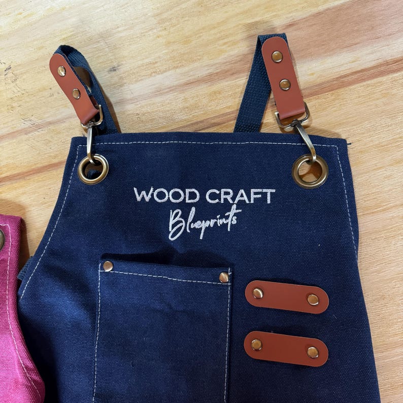 Wood Craft Blueprints Apron, Apron for Woodworker, Diyer Gift, Gift for ...