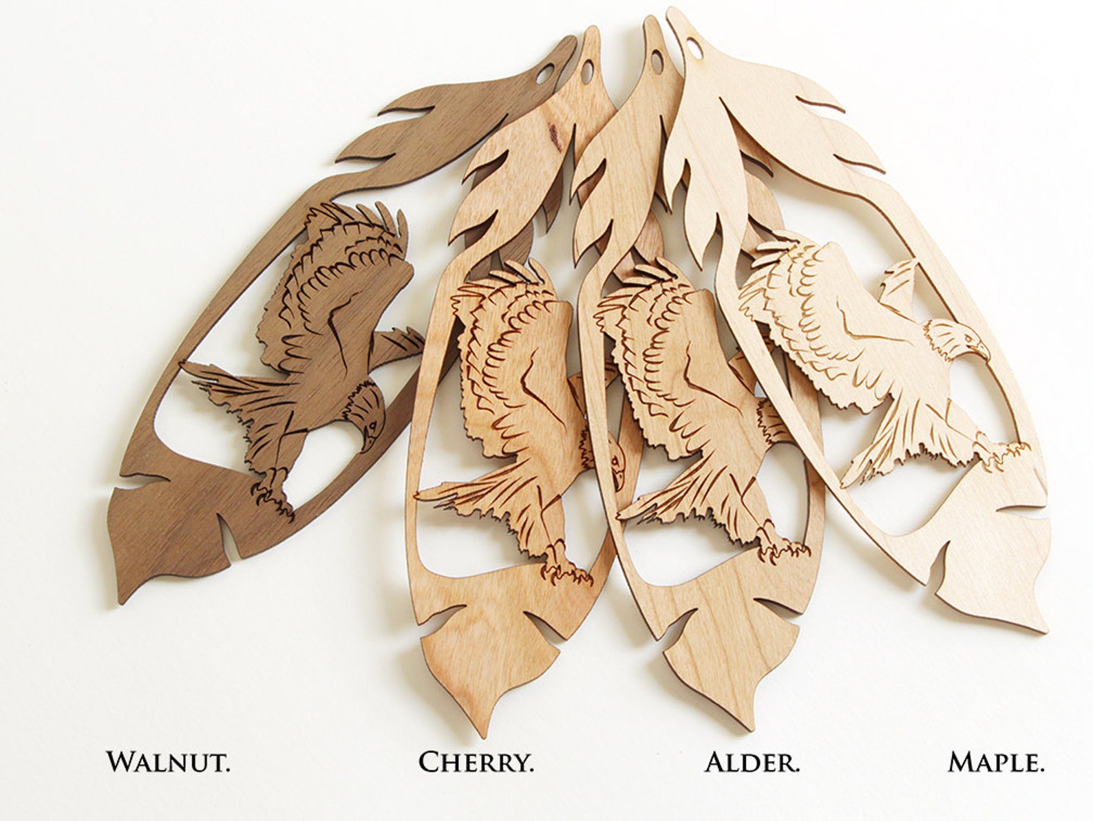 Eagle Feather Bookmark Wood Bookmark Bookmark Exchange - Etsy