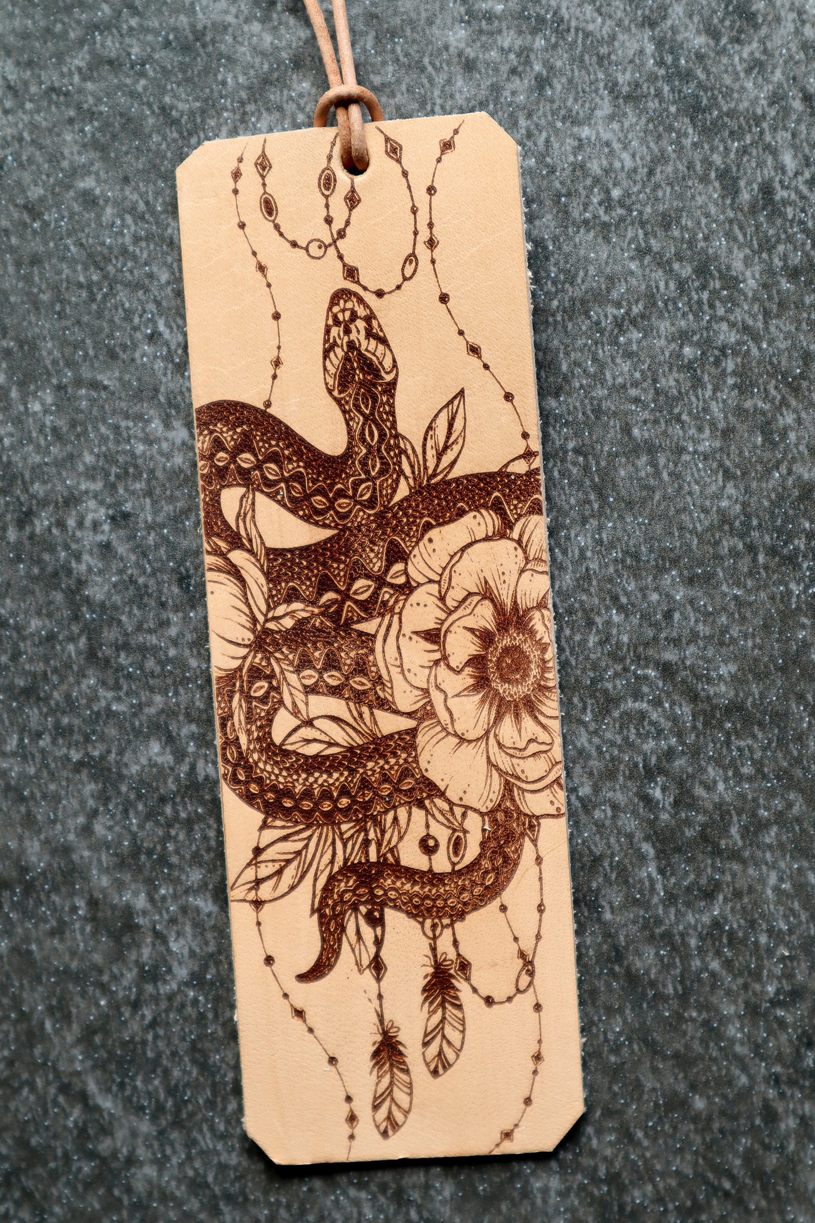 Snake Bookmark Leather Snake Bookmark Southwestern Style - Etsy