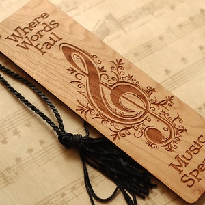 Music Bookmark, Treble Clef Bookmark, Personalized Music Style Bookmark ...