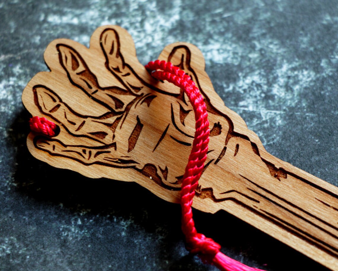 Zombie Hand Bookmark Walking Dead Bookmark Zombie Bookmark | Etsy