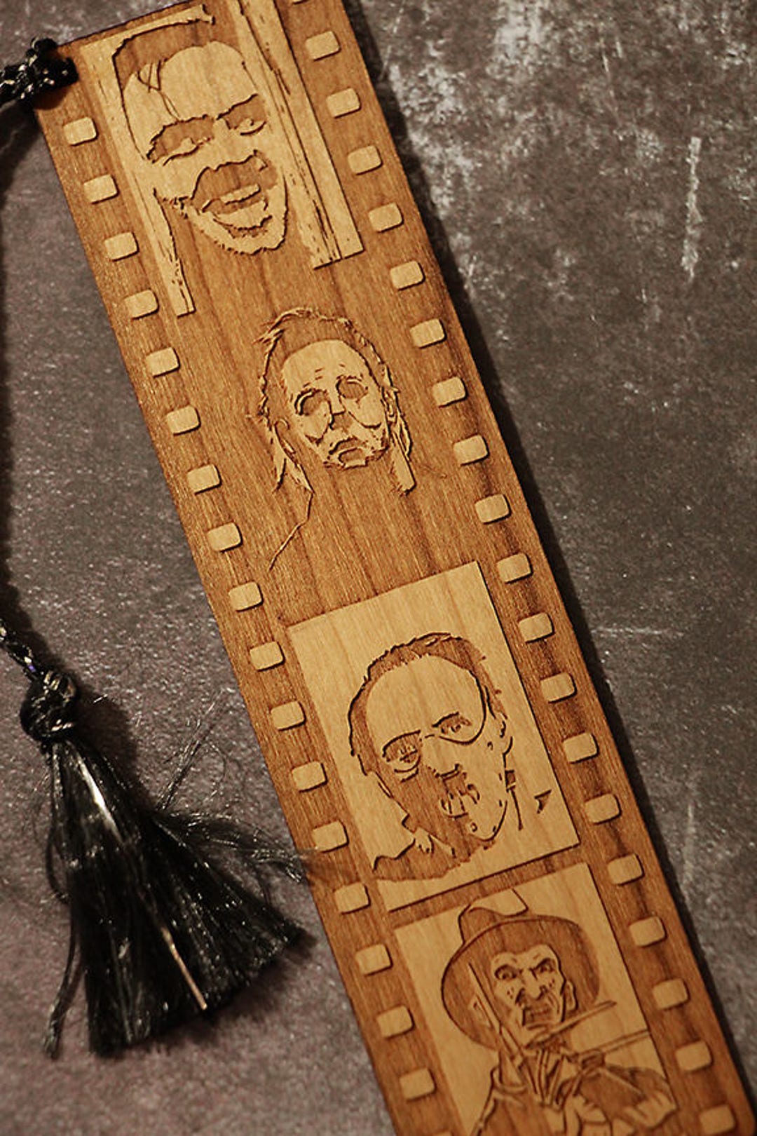 Horror Movie Bookmark: Classic Hollywood Characters Cherry Wood - Etsy