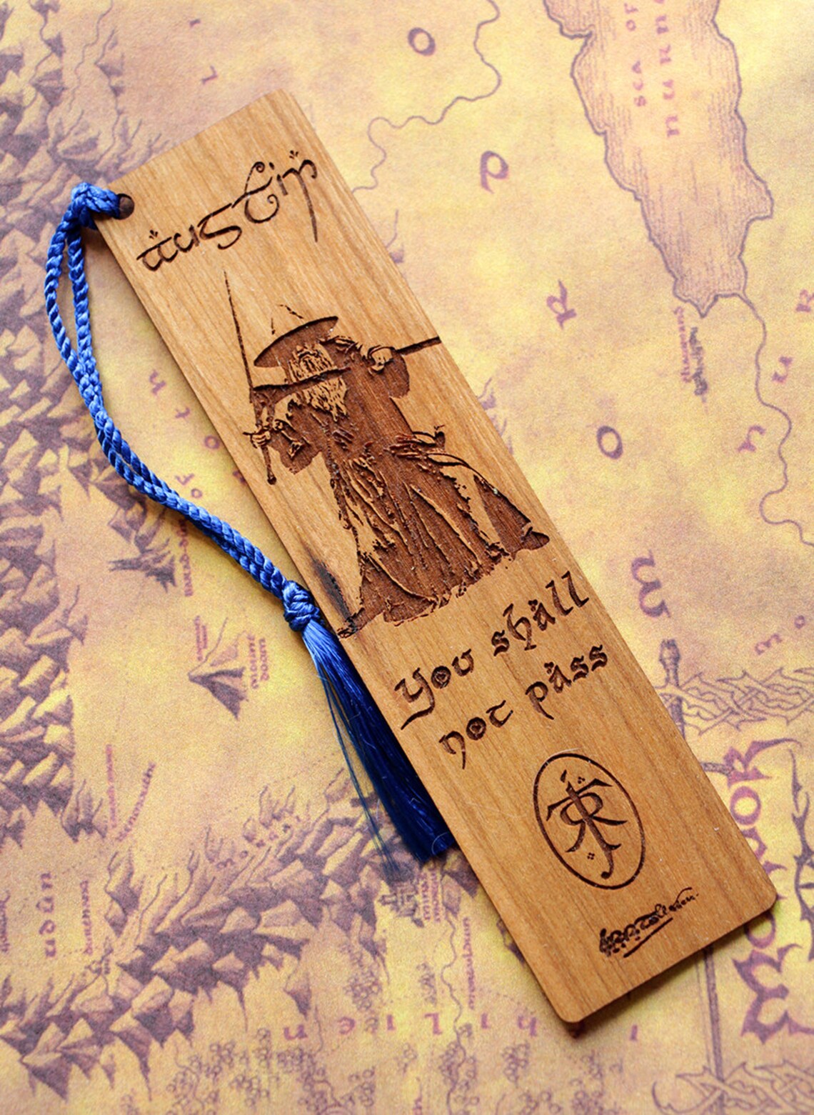 LOTR Bookmark Gandalf Bookmark Lord of the Rings Bookmark - Etsy