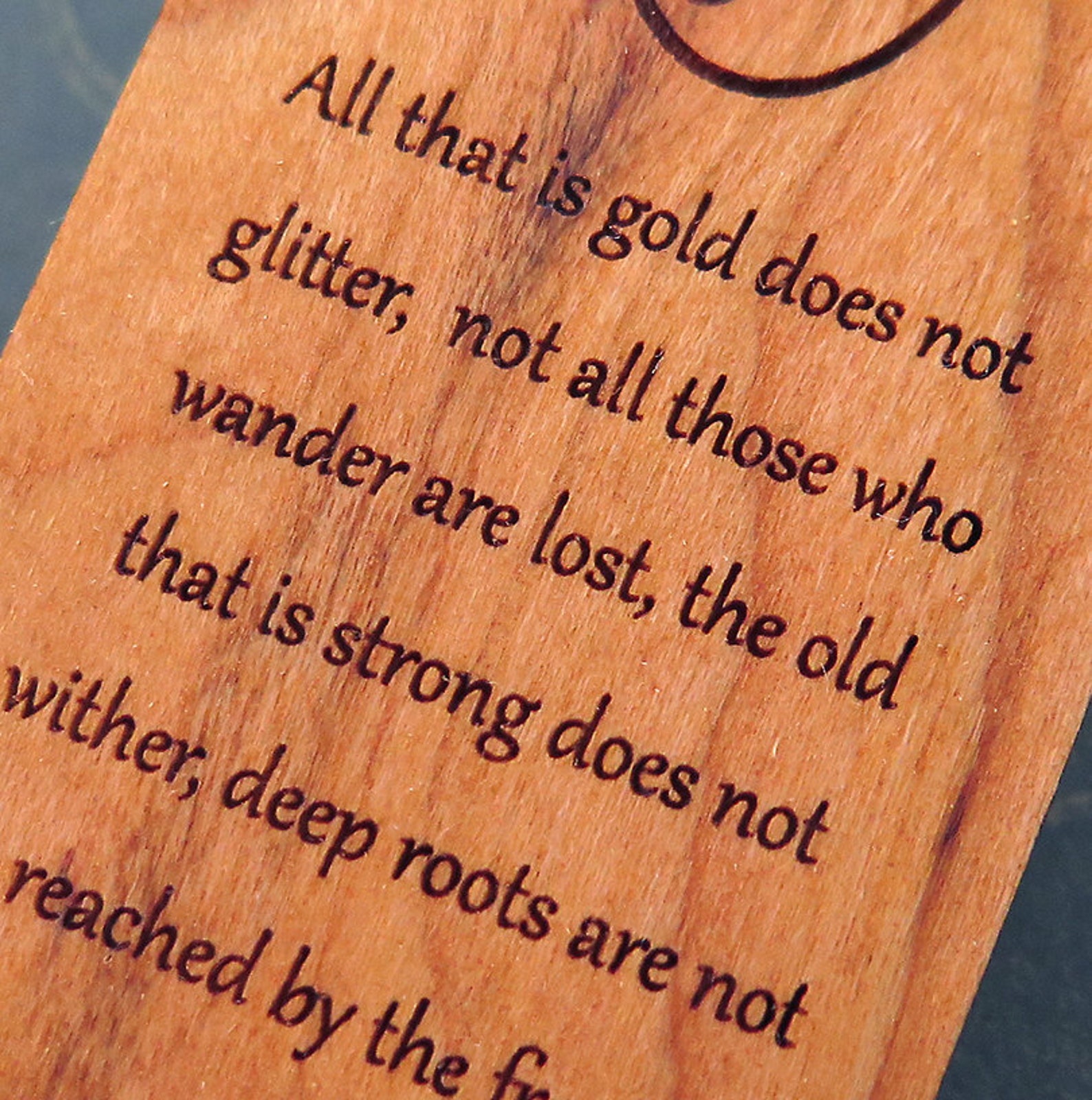 LOTR Bookmark Wood Bookmark Personalized Bookmark | Etsy