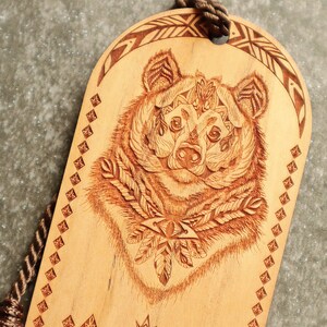 Aztec Bear Syle Bookmark, Bear Bookmark, Animal Bookmark, Aztec Animal ...