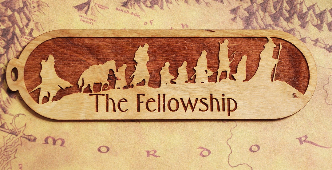 LOTR Style Bookmark, Lord of the Rings Bookmark, the Fellowship ...