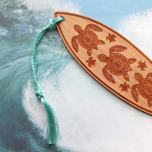 Sea Turtle Surfboard Bookmark, Sea Turtle Bookmark, Surfboard Bookmark ...
