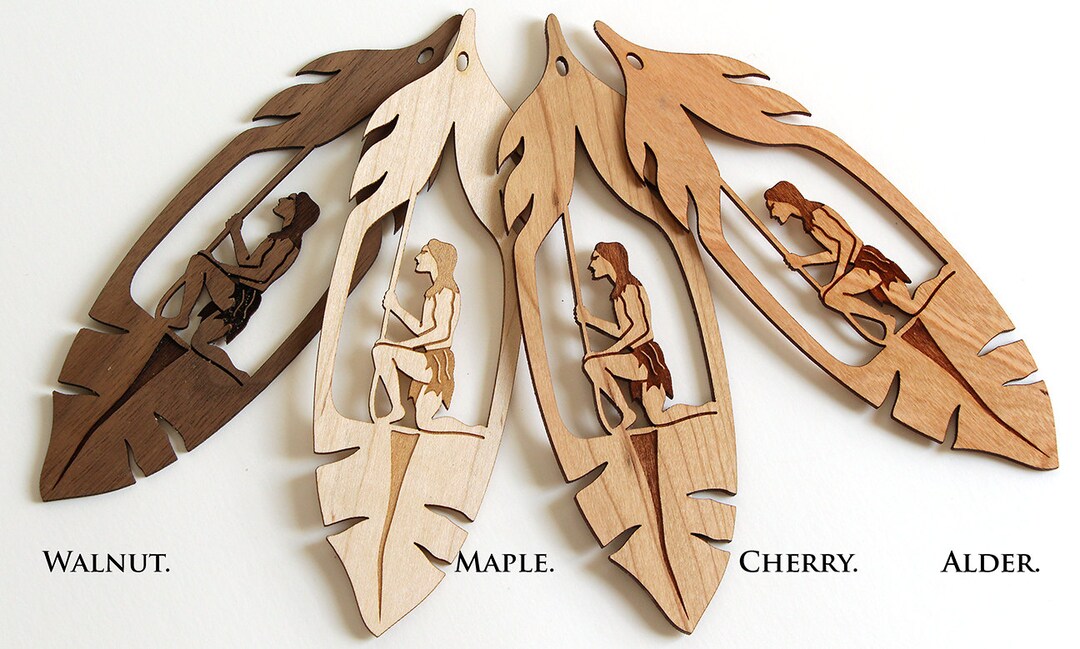 Indian Feather Bookmark, Wood Bookmark, Bookmark Exchange, Laser Cut ...