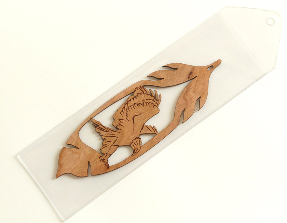 Eagle Feather Bookmark Wood Bookmark Bookmark Exchange - Etsy