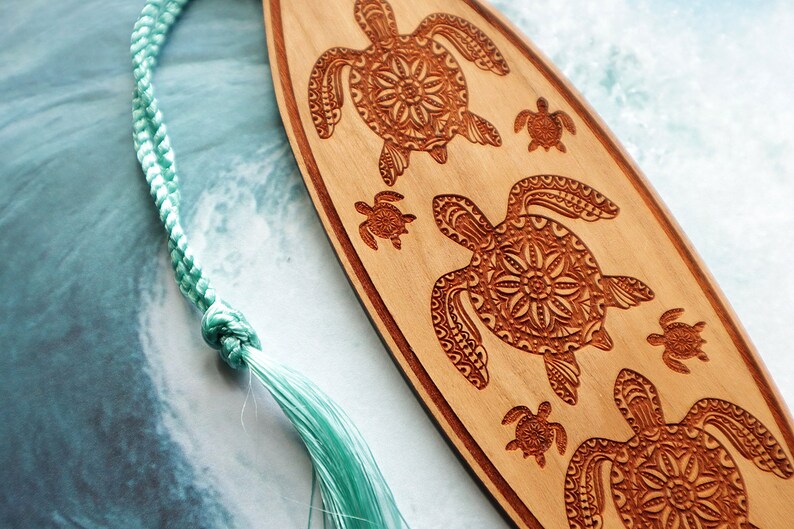 Sea Turtle Surfboard Bookmark Sea Turtle Bookmark Surfboard | Etsy