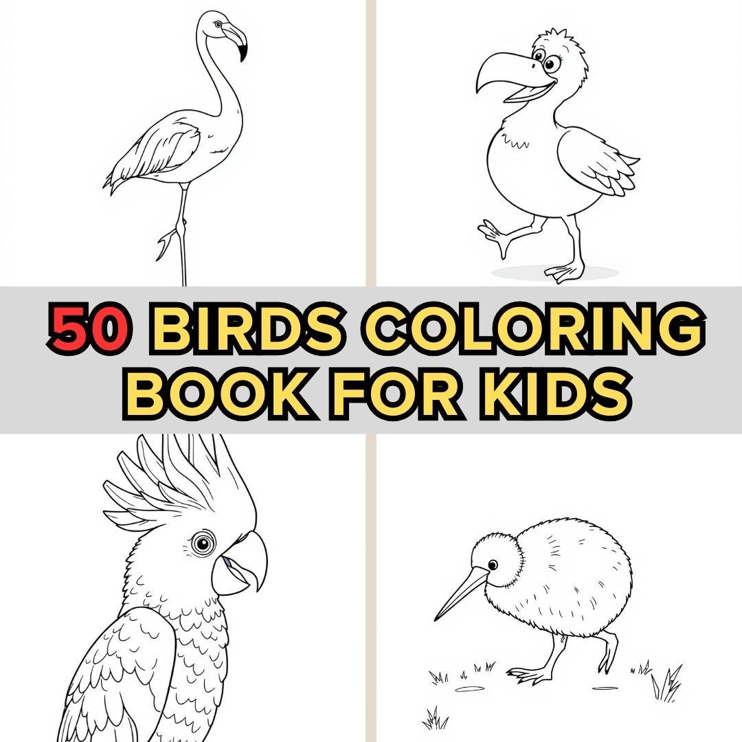 50 Cute Birds Coloring Pages for Kids Parrot Coloring Page Printable ...