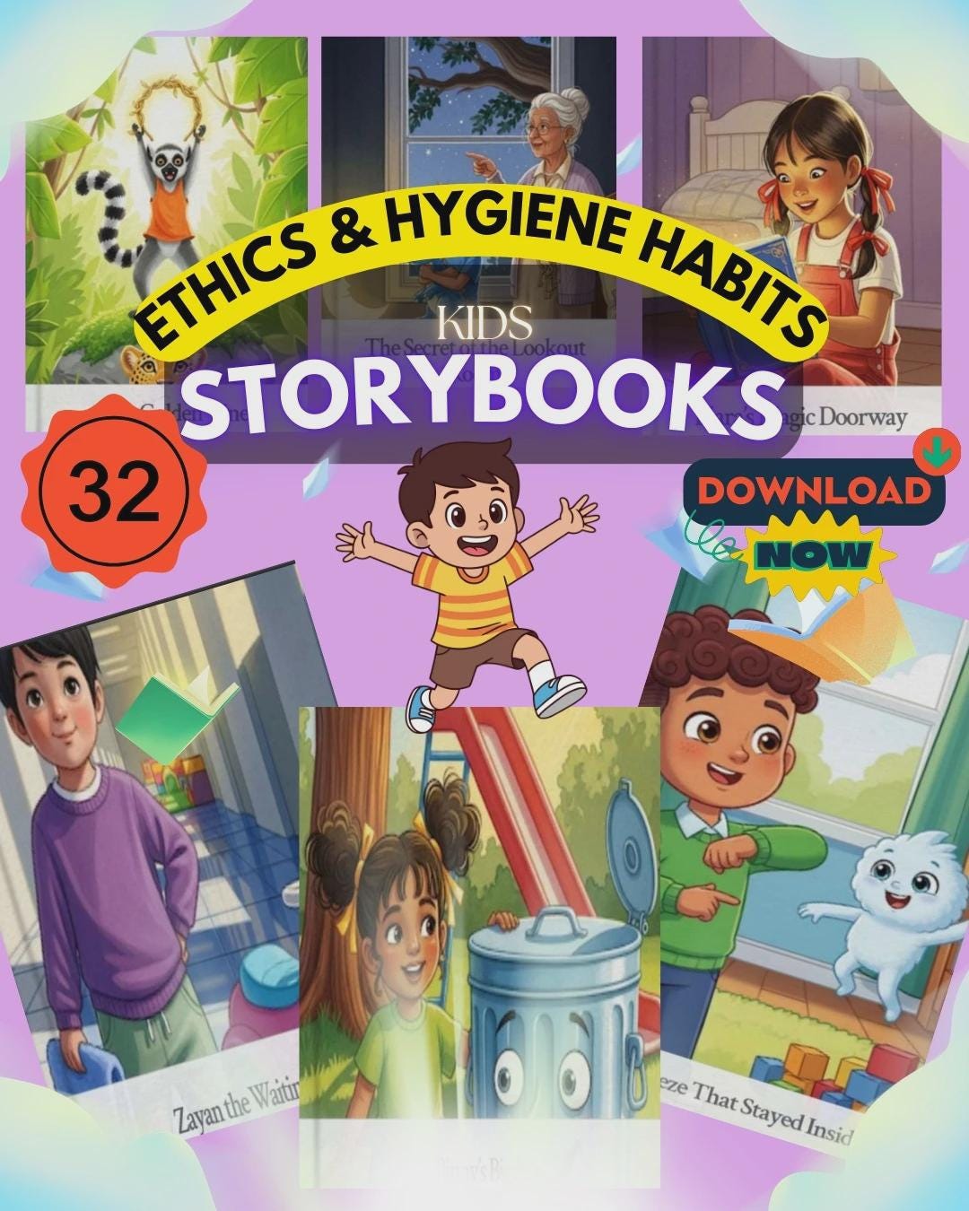 32 Ethics Hygiene & Good Habits Storybook Bundle for Kids, Social ...