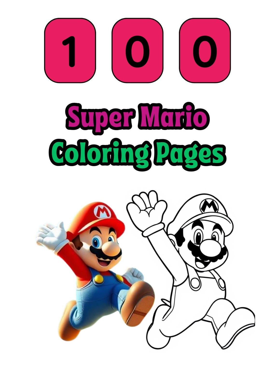 107 Super Mario Coloring Pages Supermario Birthday Gift Cartoon ...