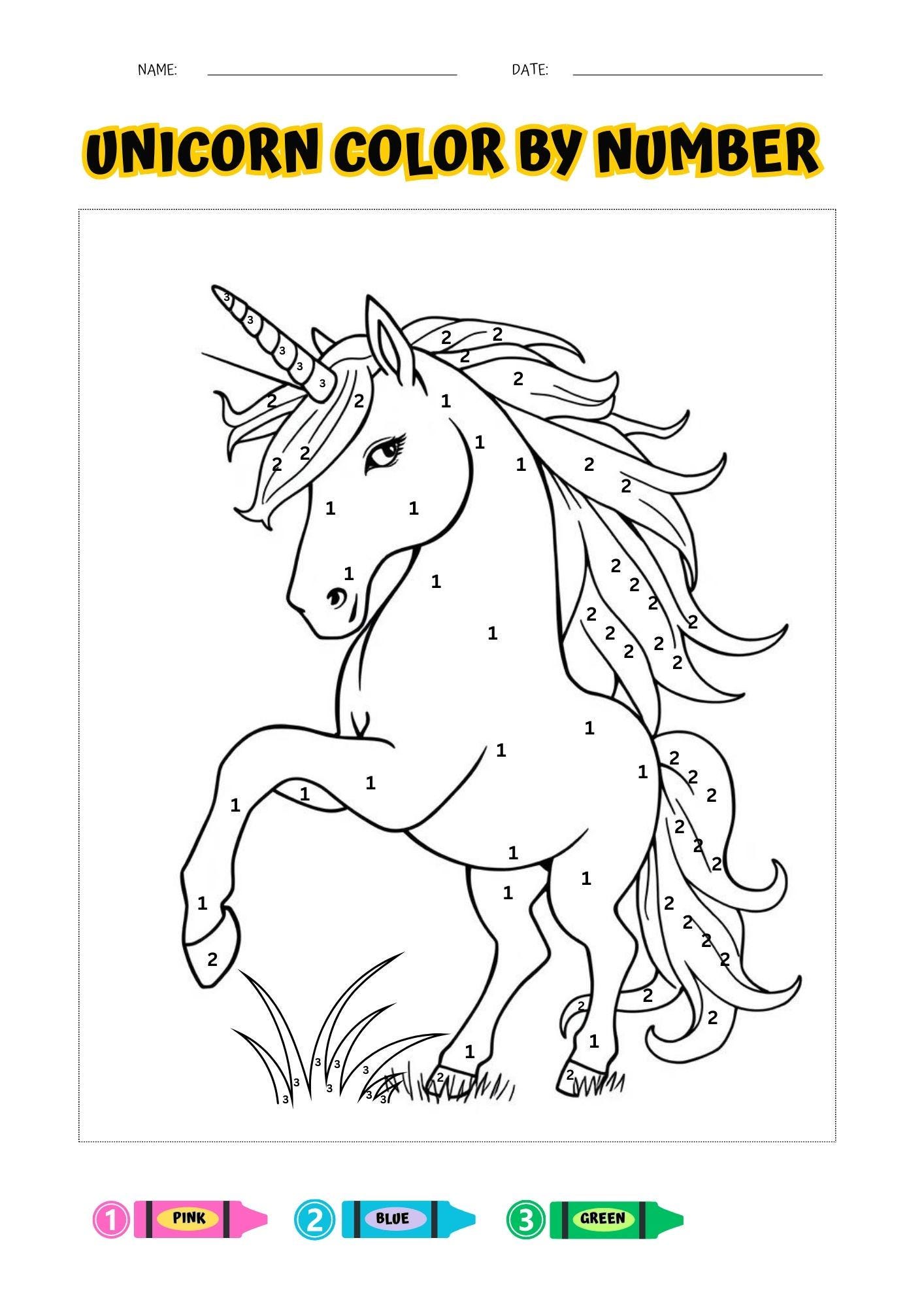 Animal Color by Number Kids Printable Easy Color by Number Code Pattern ...