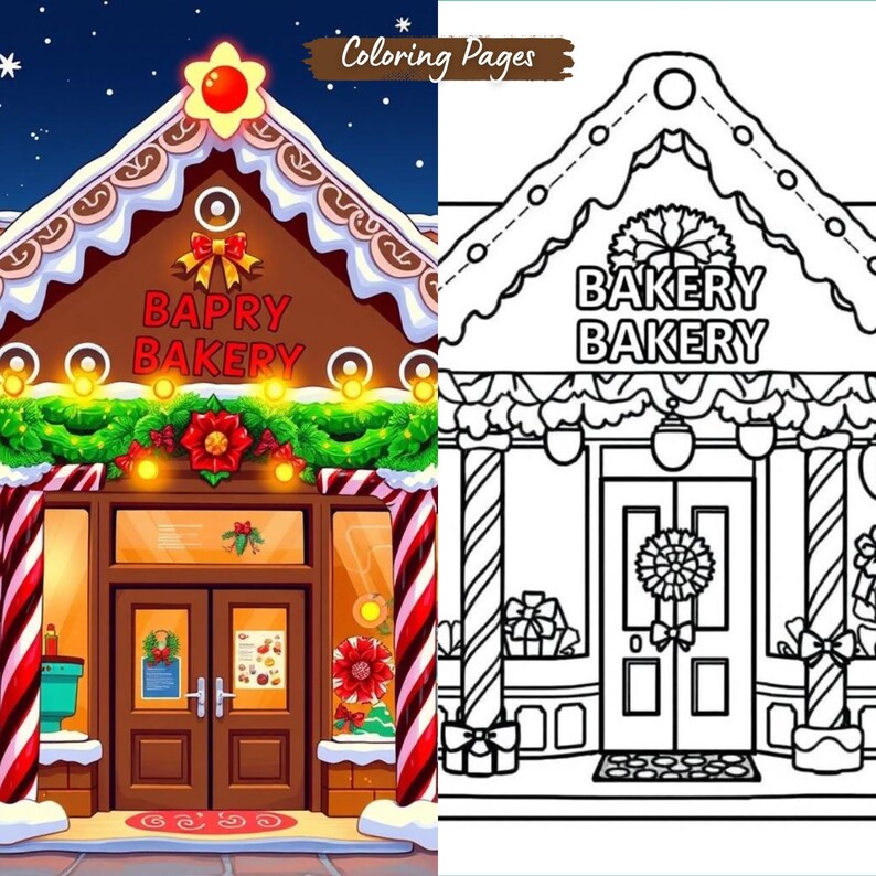 90 Simple Digital Cute Storefront Coloring Pages Cozy Shopfront ...