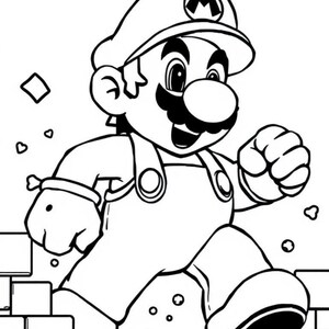 107 Super Mario Coloring Pages Supermario Birthday Gift Cartoon ...